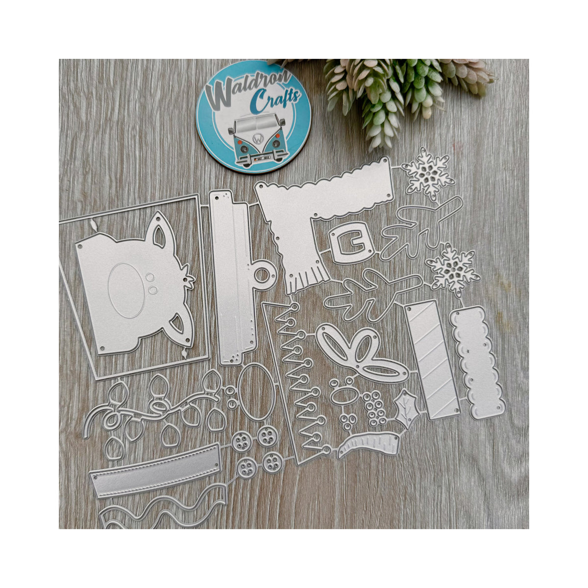 Troquel Tag Vasos navideños